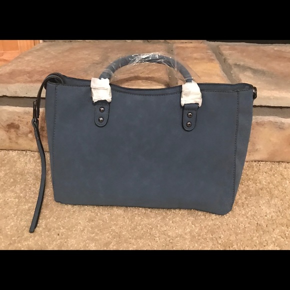 JustFab | Bags | Blue Satchel Crossbody Handbag Nwt | Poshmark